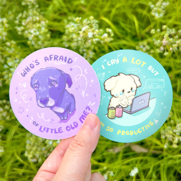 Motivational Dog Stickers – MangoBun.Art